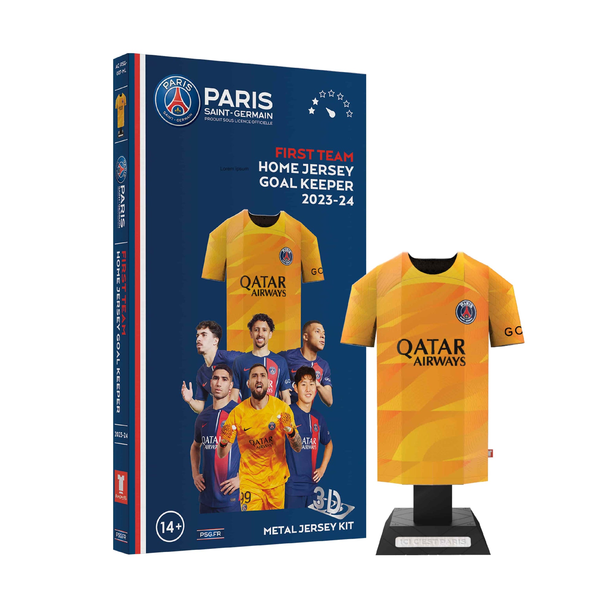 PSG 23/24 Metal Goalkeeper Shirt | Model Kit | Official PSG Merchandise