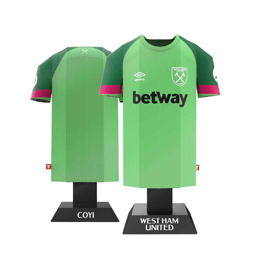 West Ham United 23/24 Metal Goalkeeper Shirt | Model Kit | Official WHU ...